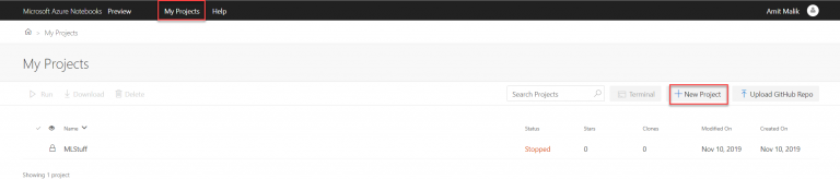 Run Your First Python Program Using Azure Notebooks Amit Malik Technology And Travel Notebook