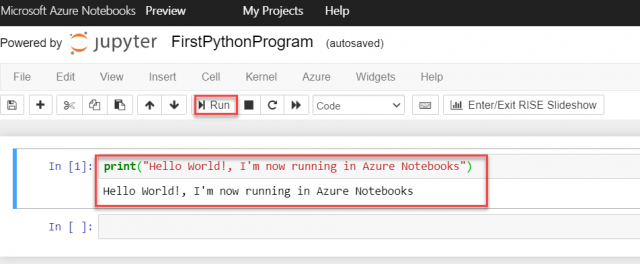 Run Your First Python Program Using Azure Notebooks Amit Malik Technology And Travel Notebook